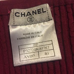 CHANEL | Tops | Chanel Knit Top Burgundy Authentic | Poshmark